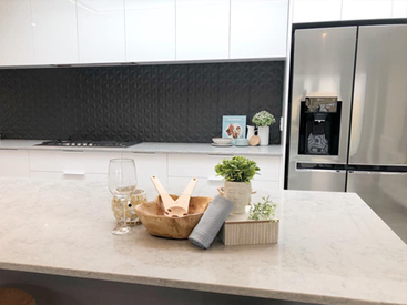 Kitchen Benchtop Ideas Wellington | Waterfall Marble Benchtop